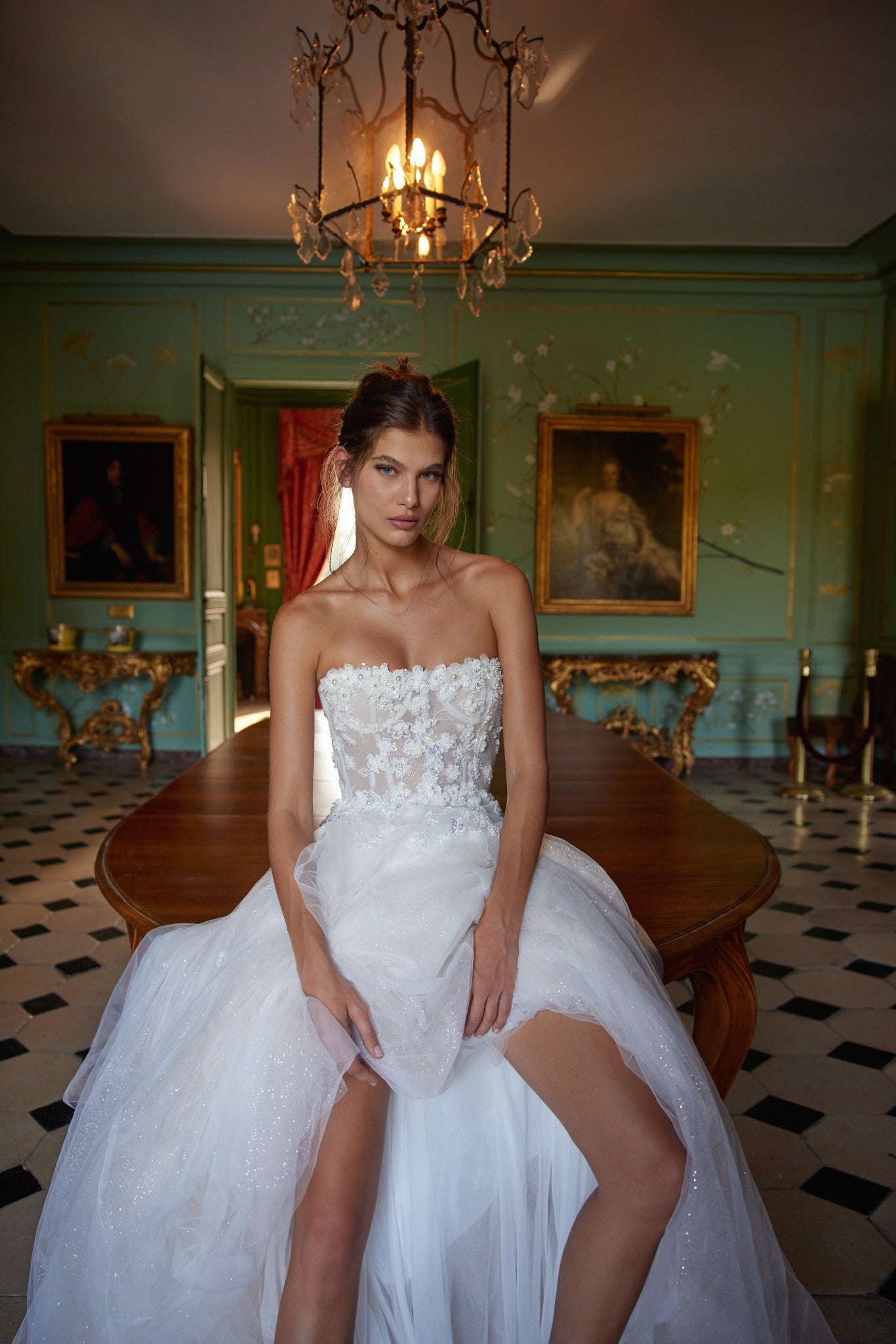 Elegance & Strapless Wedding Dress by Netta BenShabu - Estrelle Bridal ...